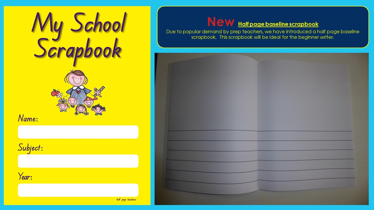 My School Scrapbook (Yellow) – halfpage baselines | back 2 school Mackay